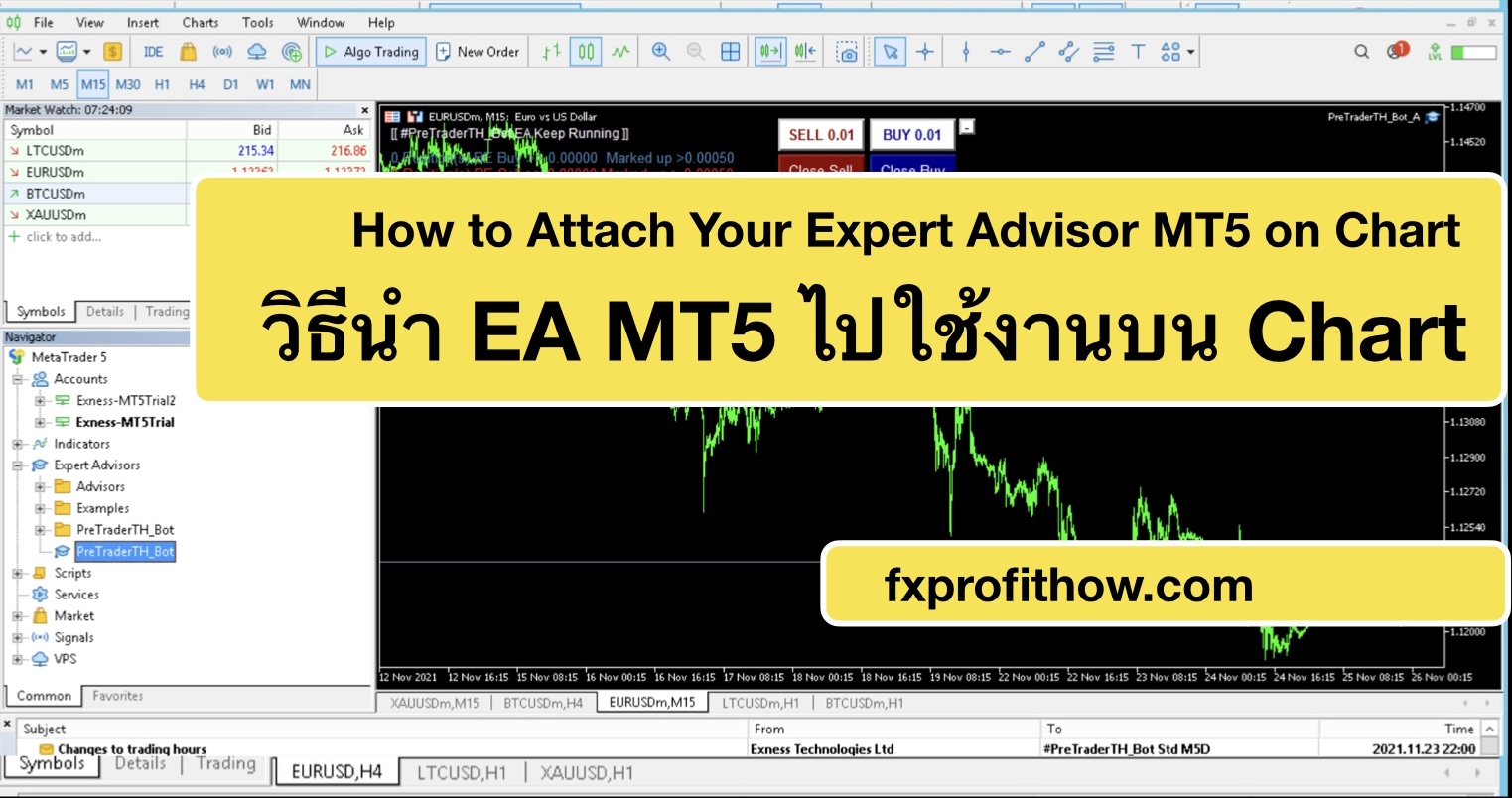 วิธีนำ EA MT5 ไปใช้งานบน Chart - เทรด ทำกำไร แบบยั่งยืน ไม่ฝืนธรรมชาติ